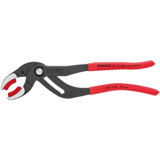 Клещи трубные захватные Knipex 8111250, черненые, черного цвета 250 mm, для пластиковых труб