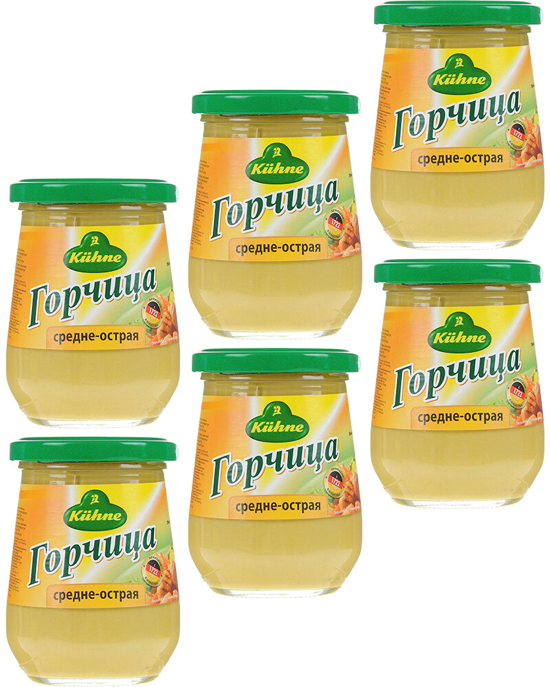 Горчица Kuhne Средне-Острая 250 мл. x 6