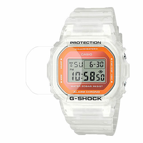 Скрин Мобайл защитный экран для часов Casio DW-5600LS-7 из гидрогелевая плёнка прозрачная