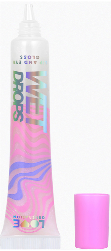 Блеск для глаз и губ Love Generation Wet Drops, тон 02 прозрачный с розовыми сияющими частицами, 12 мл