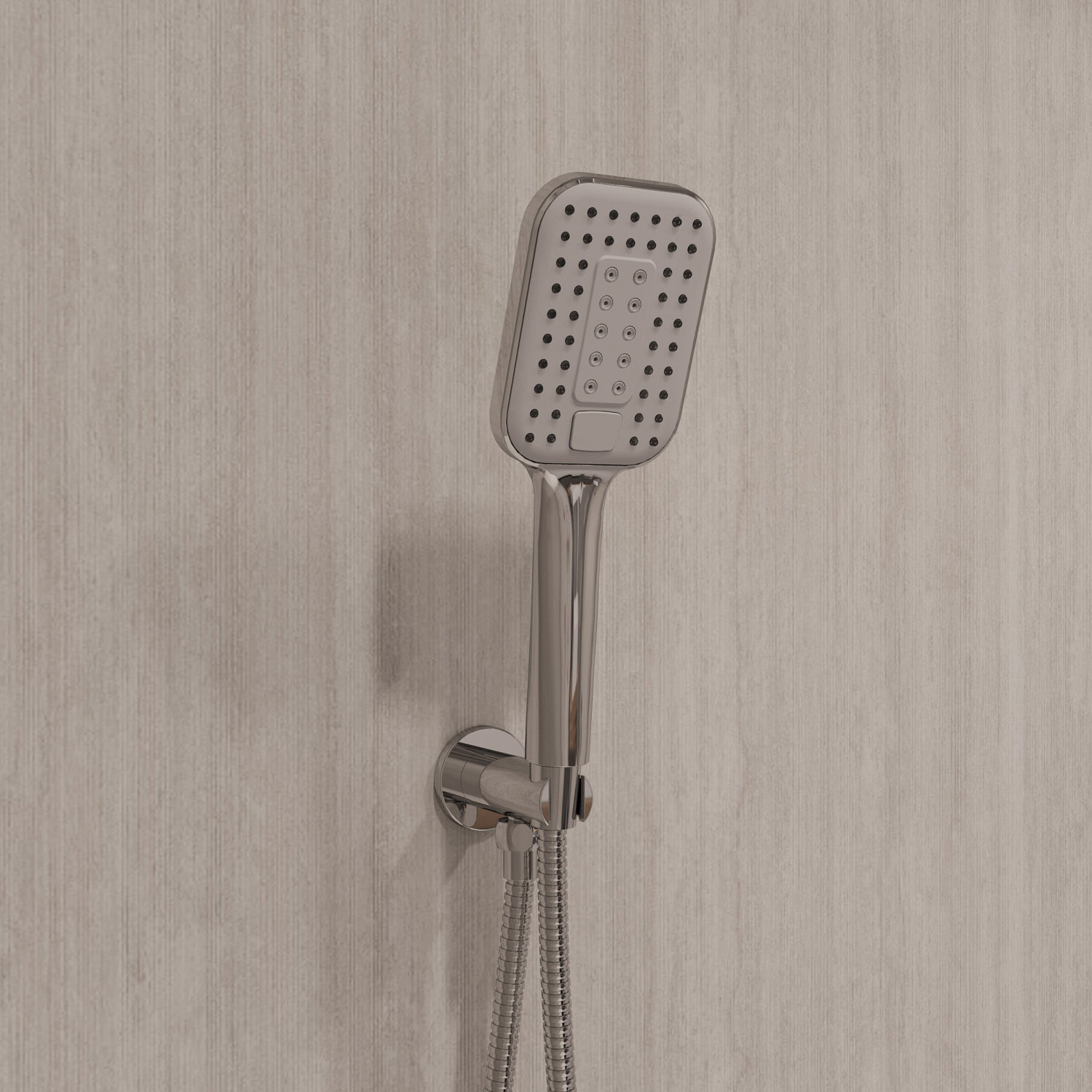 Лейка для душа Milardo Ideal Spa ILS3FCSM18 хром 3 режима квадратная