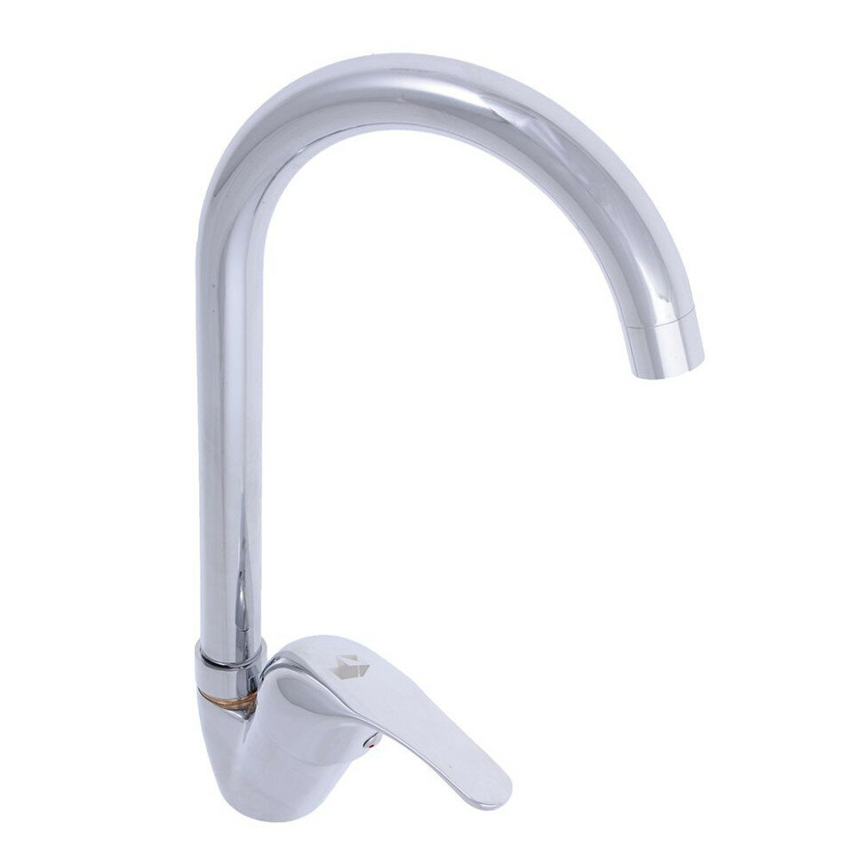 СоюзКран SK01-R119 (566-170), Смеситель для кухни, поворотный излив 25см, керамический картридж 40мм, хром, цинк