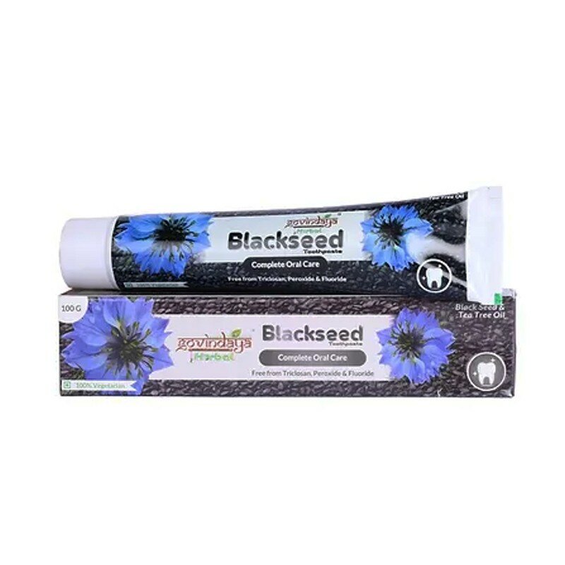 Зубная паста Чёрный тмин Говиндая (Black Seed toothpaste Govindaya), 100 грамм