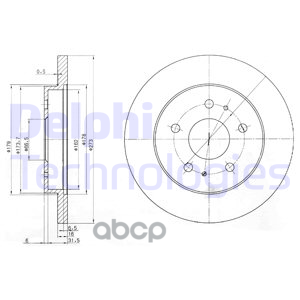 Диск тормозной Корея Delphi арт. BG3607