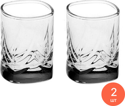 Набор стопок Pasabahce / Пашабахче TRIUMPH для ликера прозрачное стекло 60мл, в упаковке 6шт. / рюмки (комплект из 2 шт)