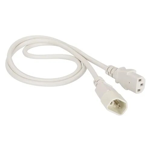 Шнур питания Lanmaster (LAN-PP13/14-1.5-WH) C13-С14 проводник:3x0.75мм2 1.5м 220В 10А белый
