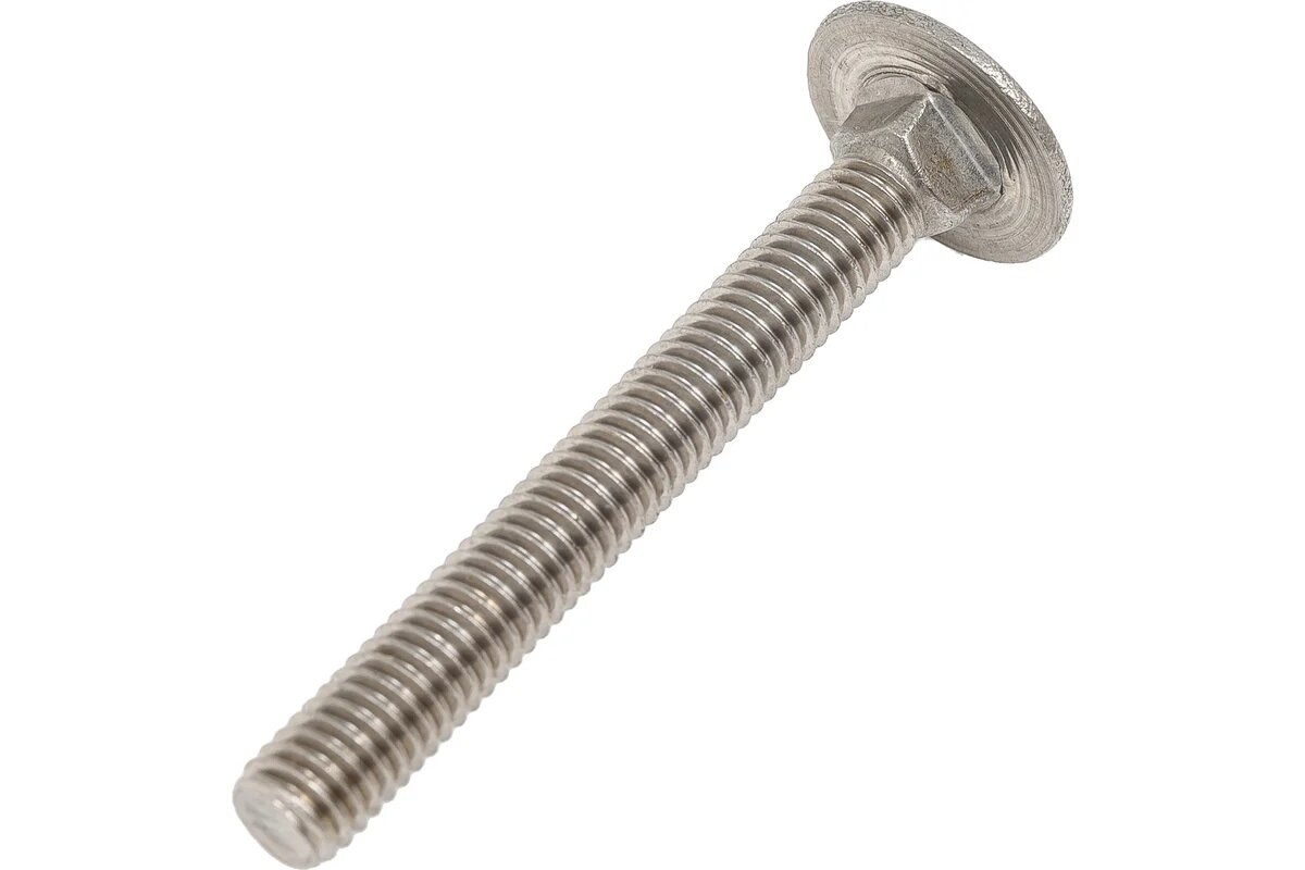 DINFIX Болт с полукруглой головкой и квадратным подголовником DIN 603 A2 M6x50 резьба 10шт