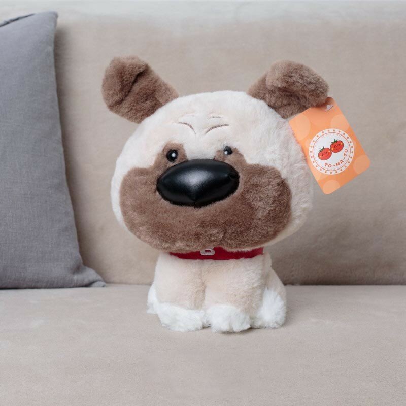 Игрушка мягкая Мопс томато, 40 см