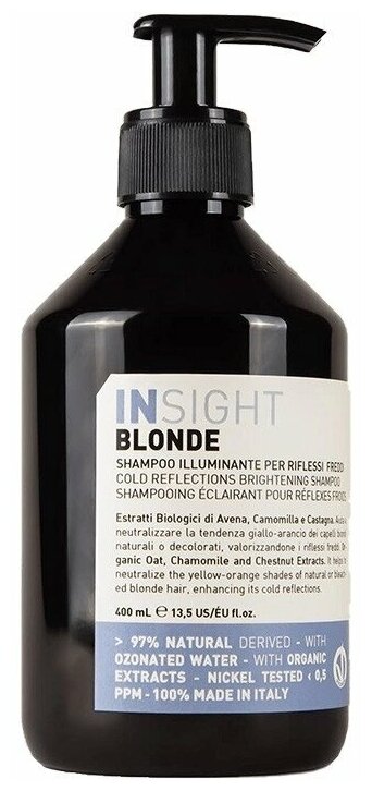 INSIGHT, Шампунь для поддержания холодных оттенков BLONDE (400 мл) IBL176/6827