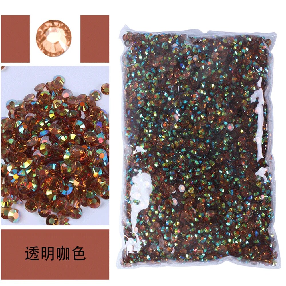 Стразы для ногтей AB цвета 2-6 мм 2mm 10000pcs, Tm-Brown AB