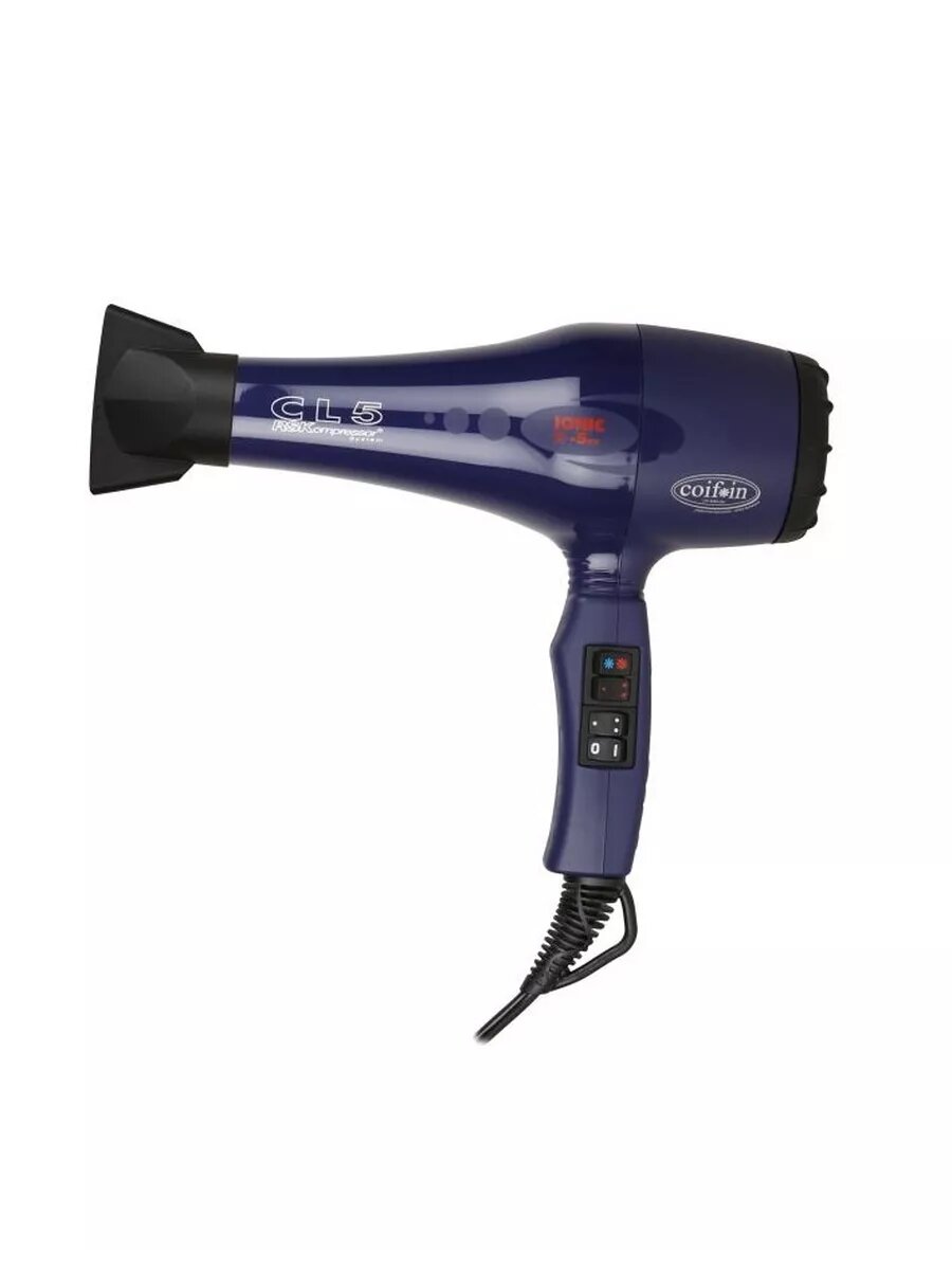 Фен Coifin CL5R Ionic 2300W, ионизация воздуха, 2 насадки, синий