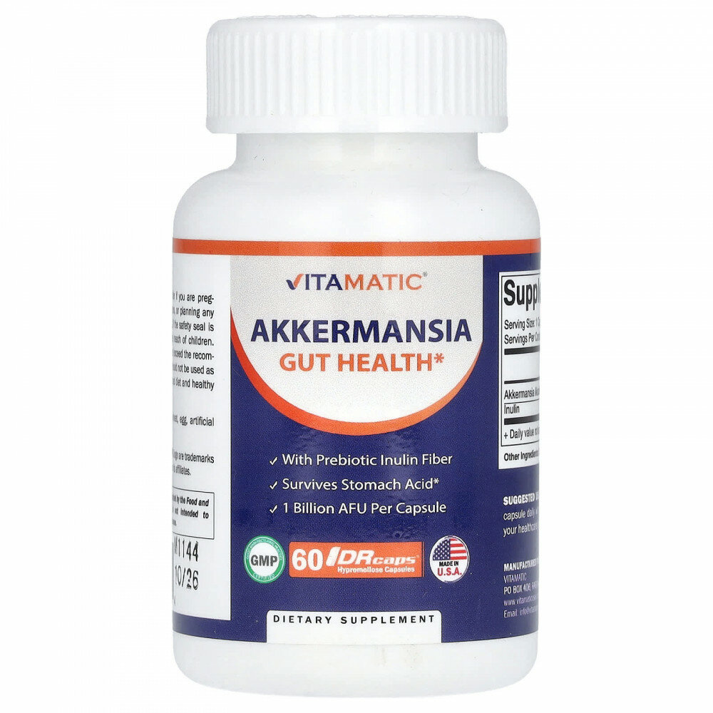 Vitamatic, аккермансия, 60 капсул DRCaps