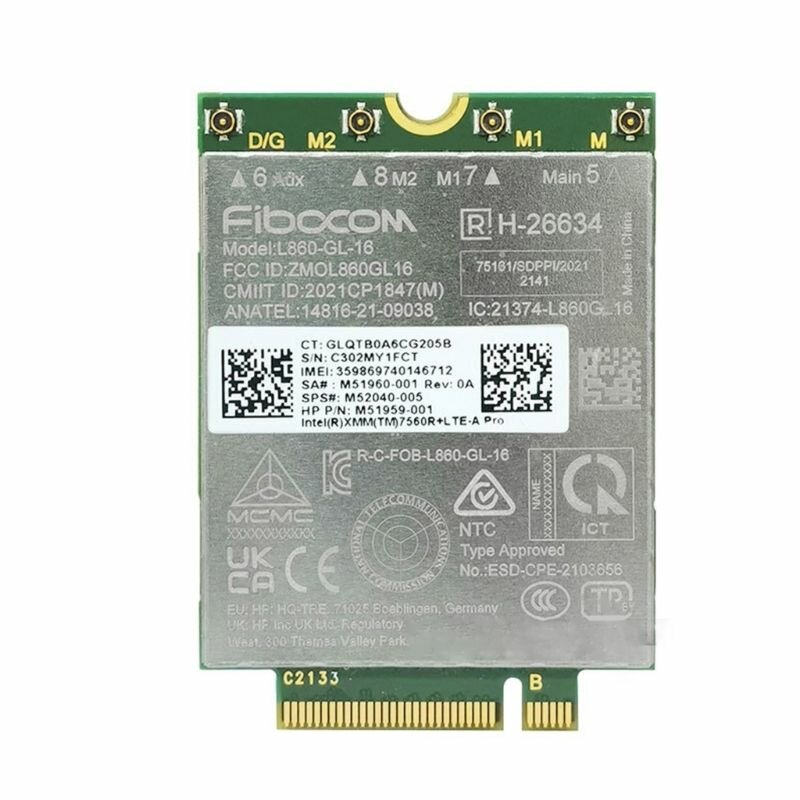 L 860G L-16 Модуль LTE CAT 16 для 4G L860-GL M52040-005 4G-модем NGFF-m2