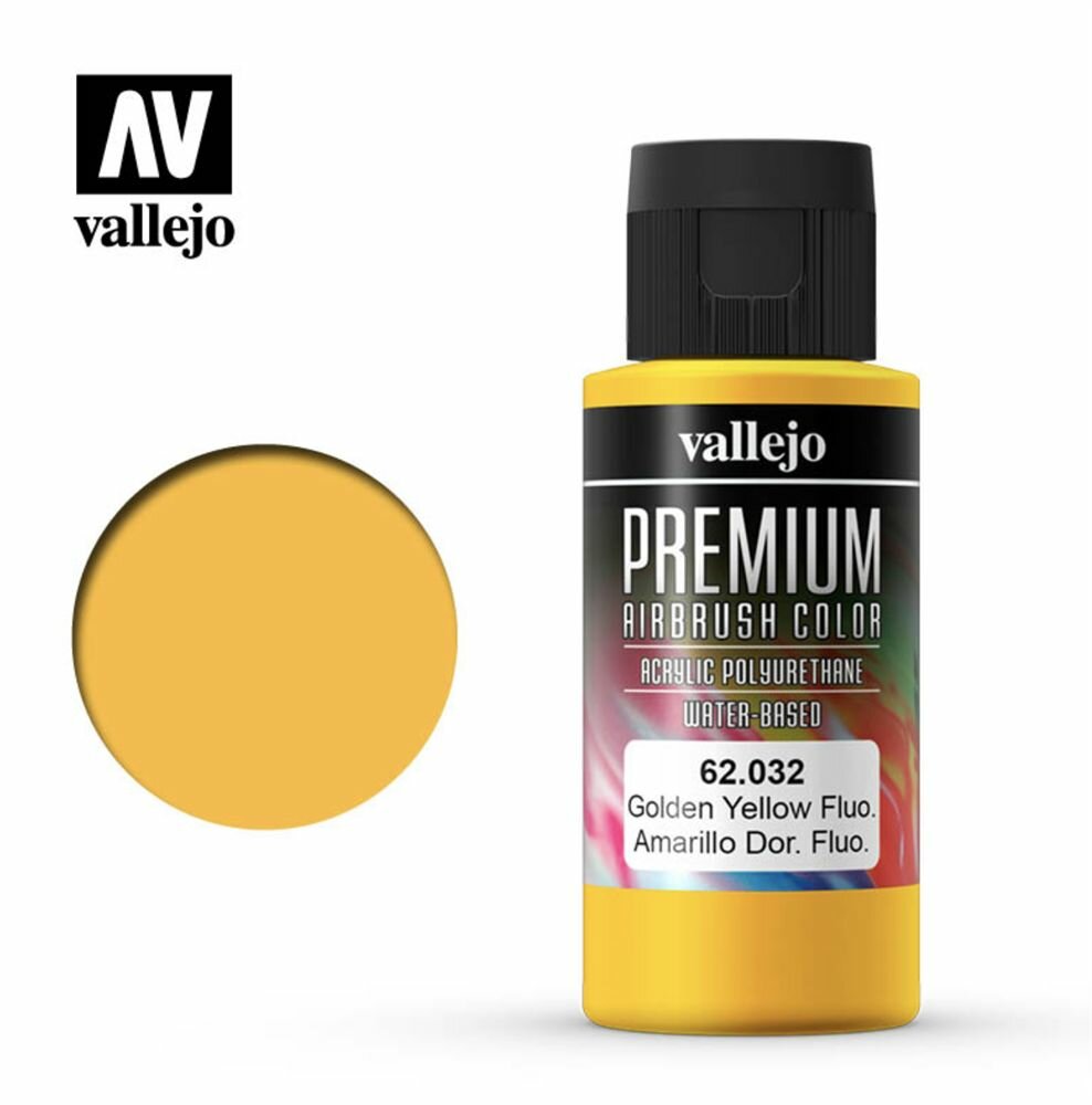 Краска - Premium Airbrush Gondel Yellow Fluo 60 ml. Vallejo