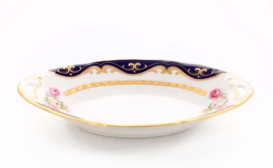 Блюдо овальное 17 см, Кобальт Роза, Соната 07116123-0440, Leander