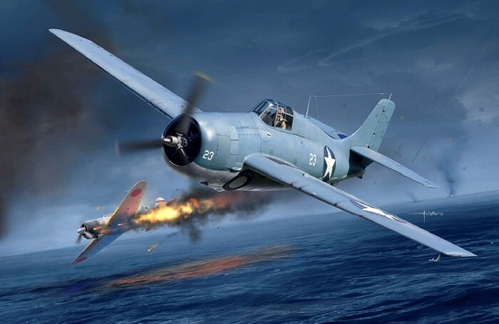 12355 Academy Самолет F4F-4 "Battle of Midway" 1/48