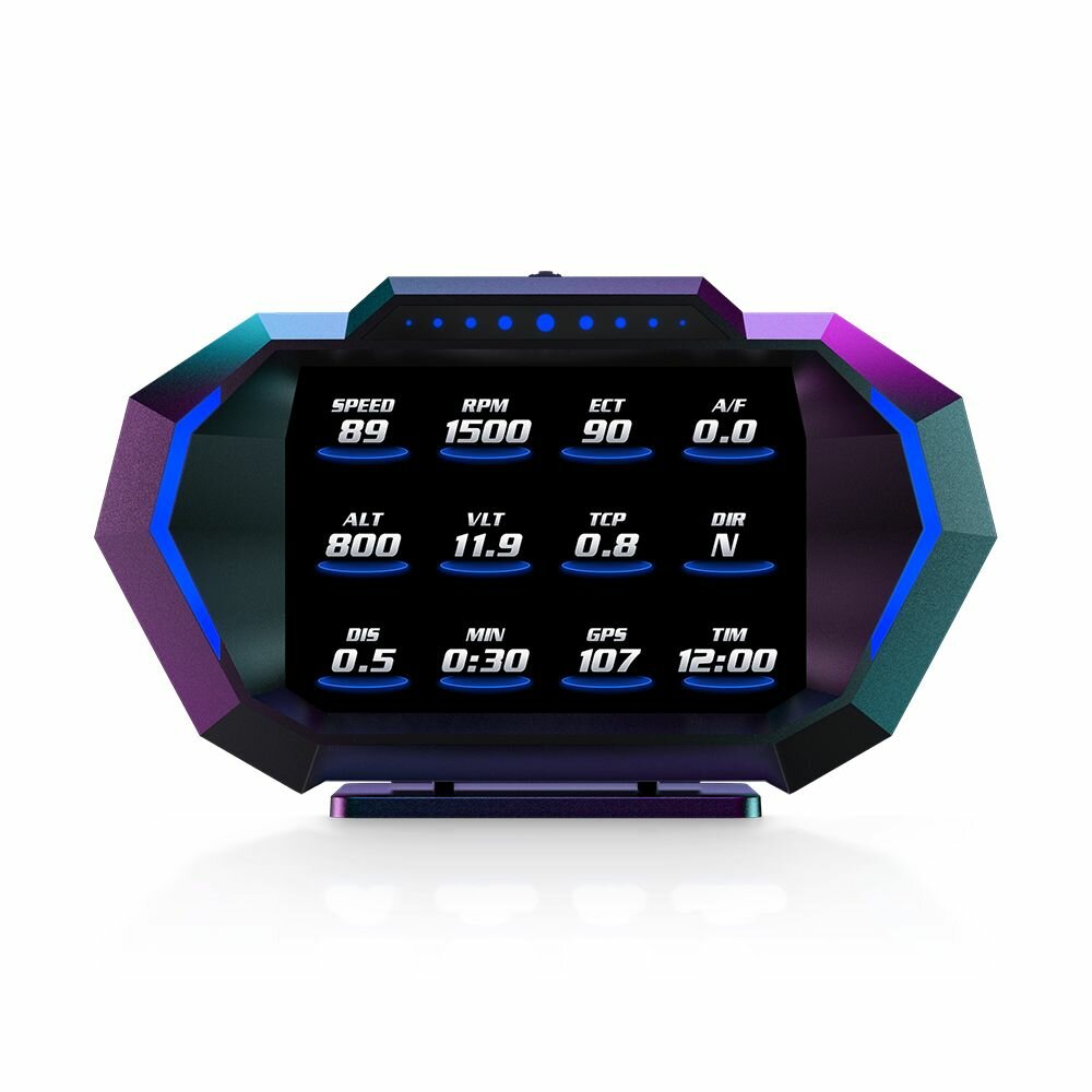 Автомобильный датчик, автомобильный проекционный дисплей P24 OBD2 GPS HUD, инклинометр, акселерометр, спидометр, автомобильный компьютер, электронные аксессуары