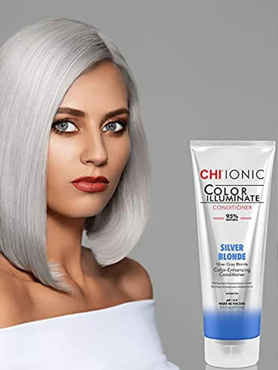CHI Ionic Color Illuminate Conditioner Silver Blonde - Оттеночный кондиционер для волос (Серебряный Блонд) 251 мл