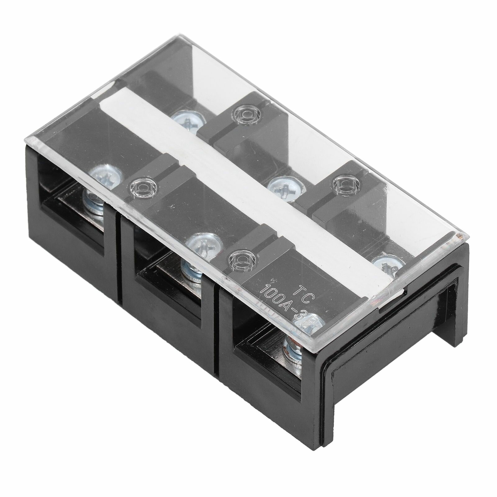 Клеммная колодка, 2-рядная винтовая заглушка для электрических проводов для источника питания с крышкой, AC600V 100ATC 1003 (6 контактных точек)