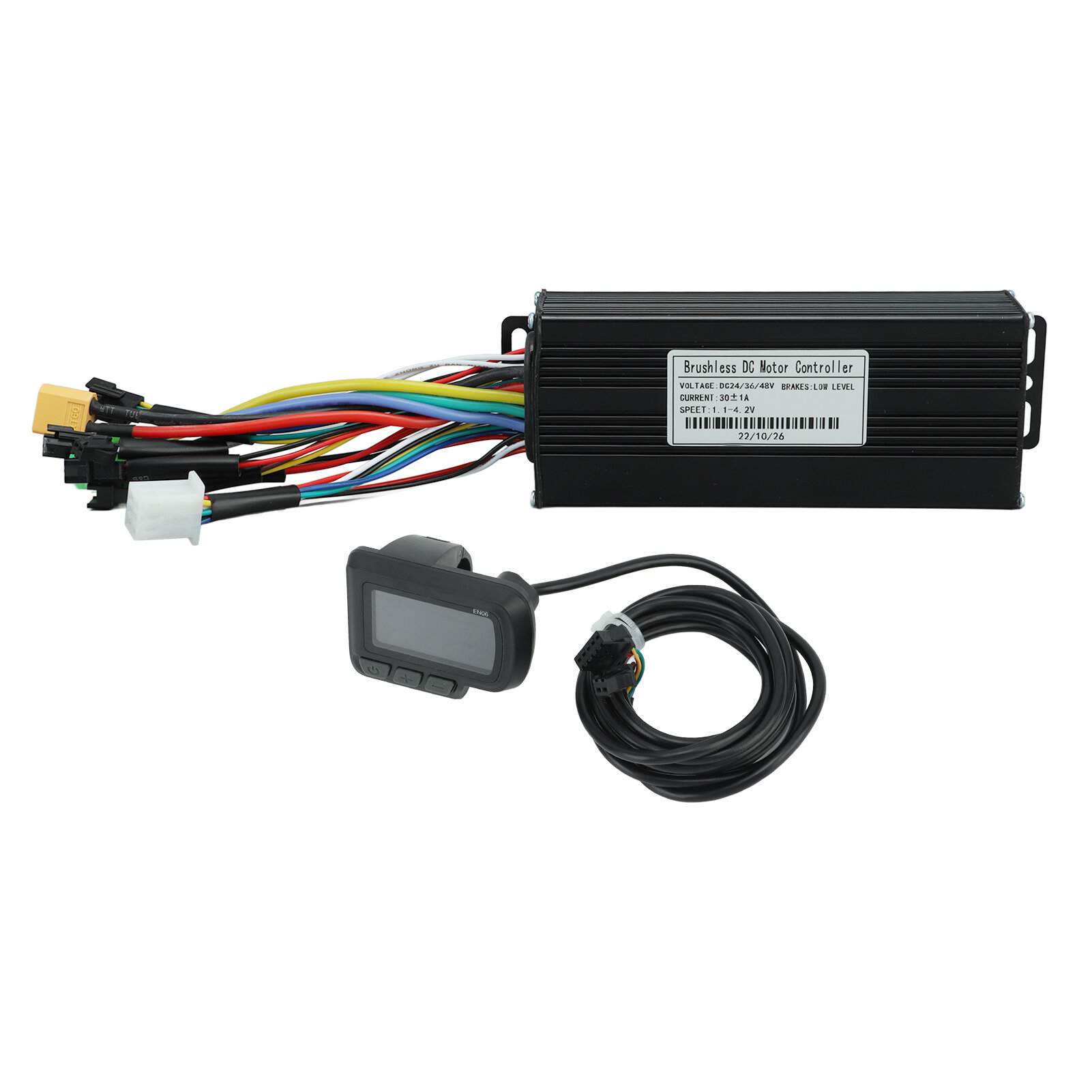 24 В 36 В 48 В 1000 Вт - 1500 Вт 30A 3 Режим Синусоидальный контроллер ЖК -дисплей для электрического велосипеда Scooter
