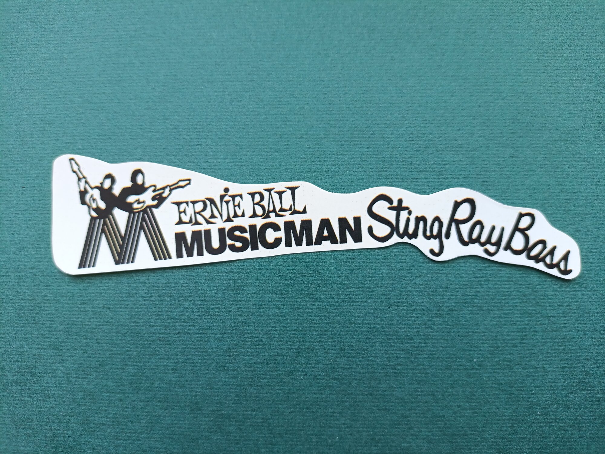 Деколь (водный перевод, waterslide decal) на голову грифа басгитары Ernie ball Musicman StingRay Bass.