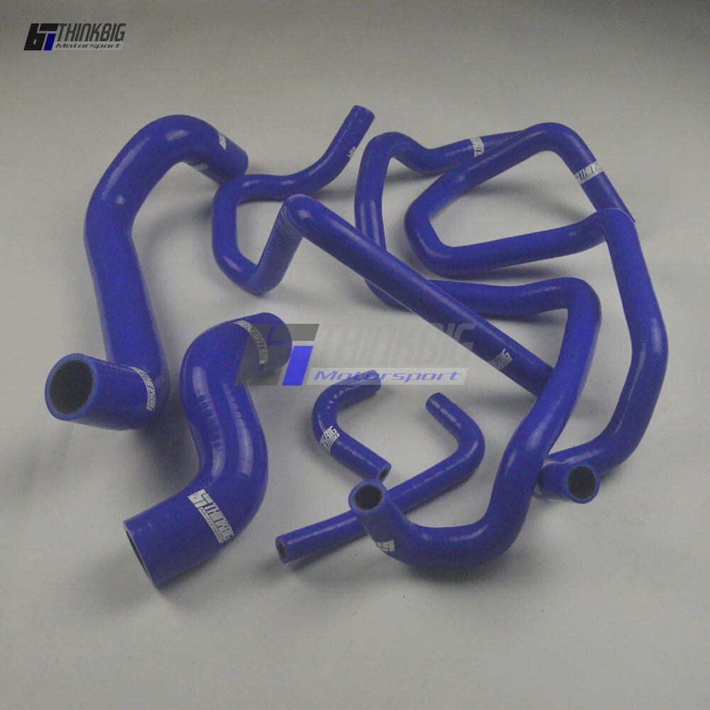 Комплект силиконовых шлангов радиатора для 1996-2002 Nissan первоклассный P11 л SR20DE (7 шт.) Синий
