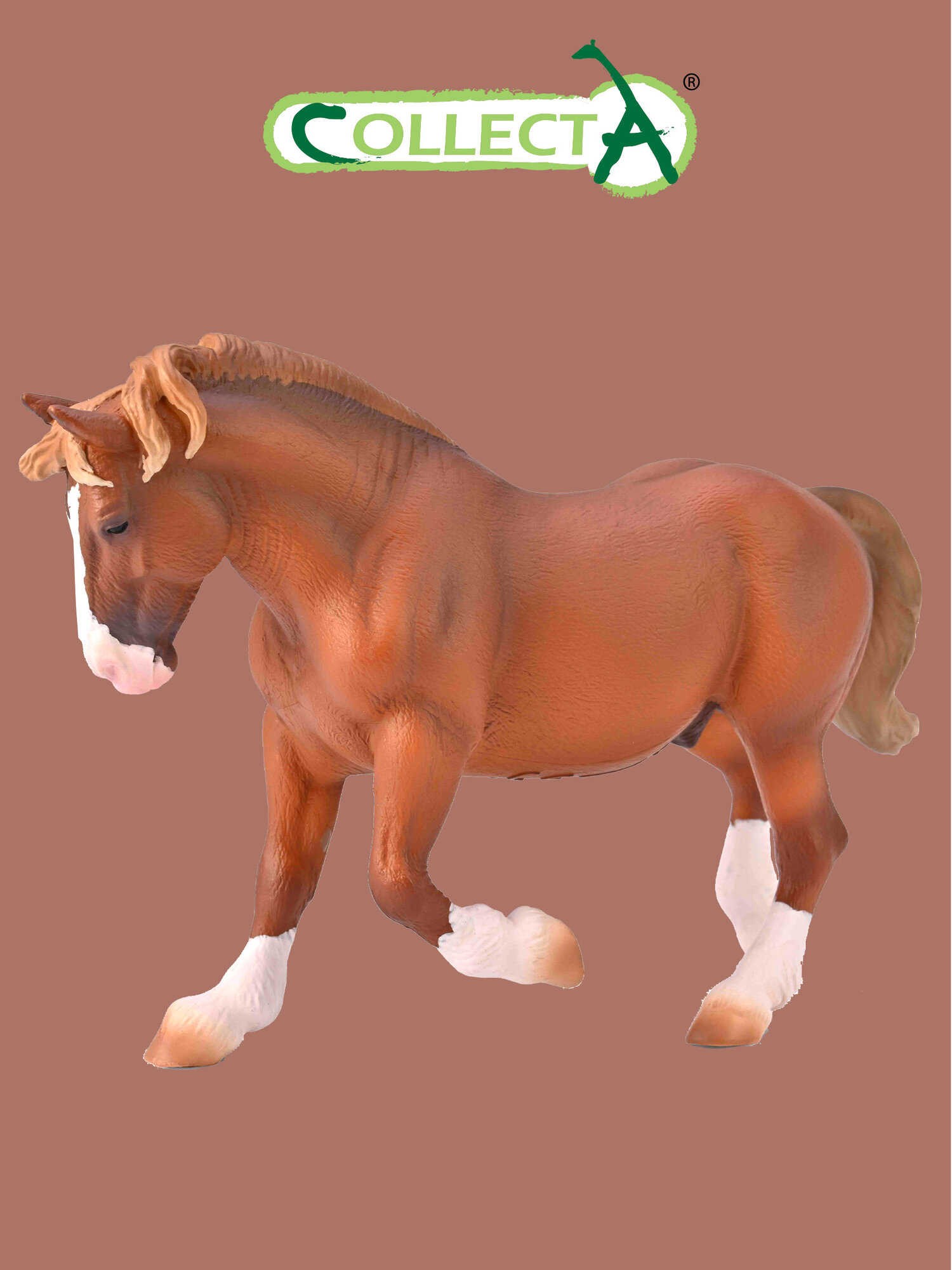 Фигурка животного Collecta Лошадь жеребец бретонской верховой лошади, 80008b