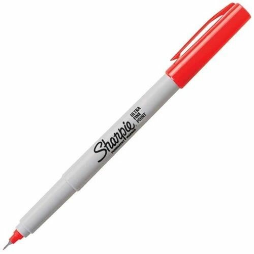 Маркер перманентный SHARPIE (США) Ultra Fine 0.3 мм, красный