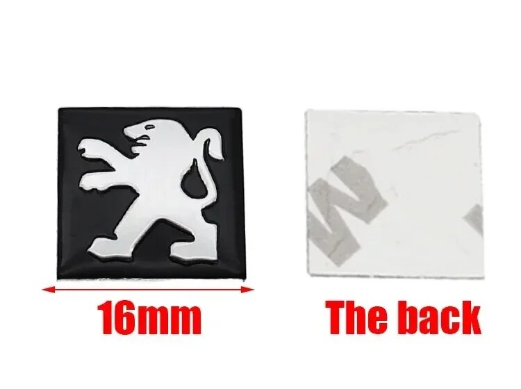 Автомобильные наклейки 14/16 мм, специальный ключ Peugeot, эмблема, паста для 16mm-Peugeot-5pcs