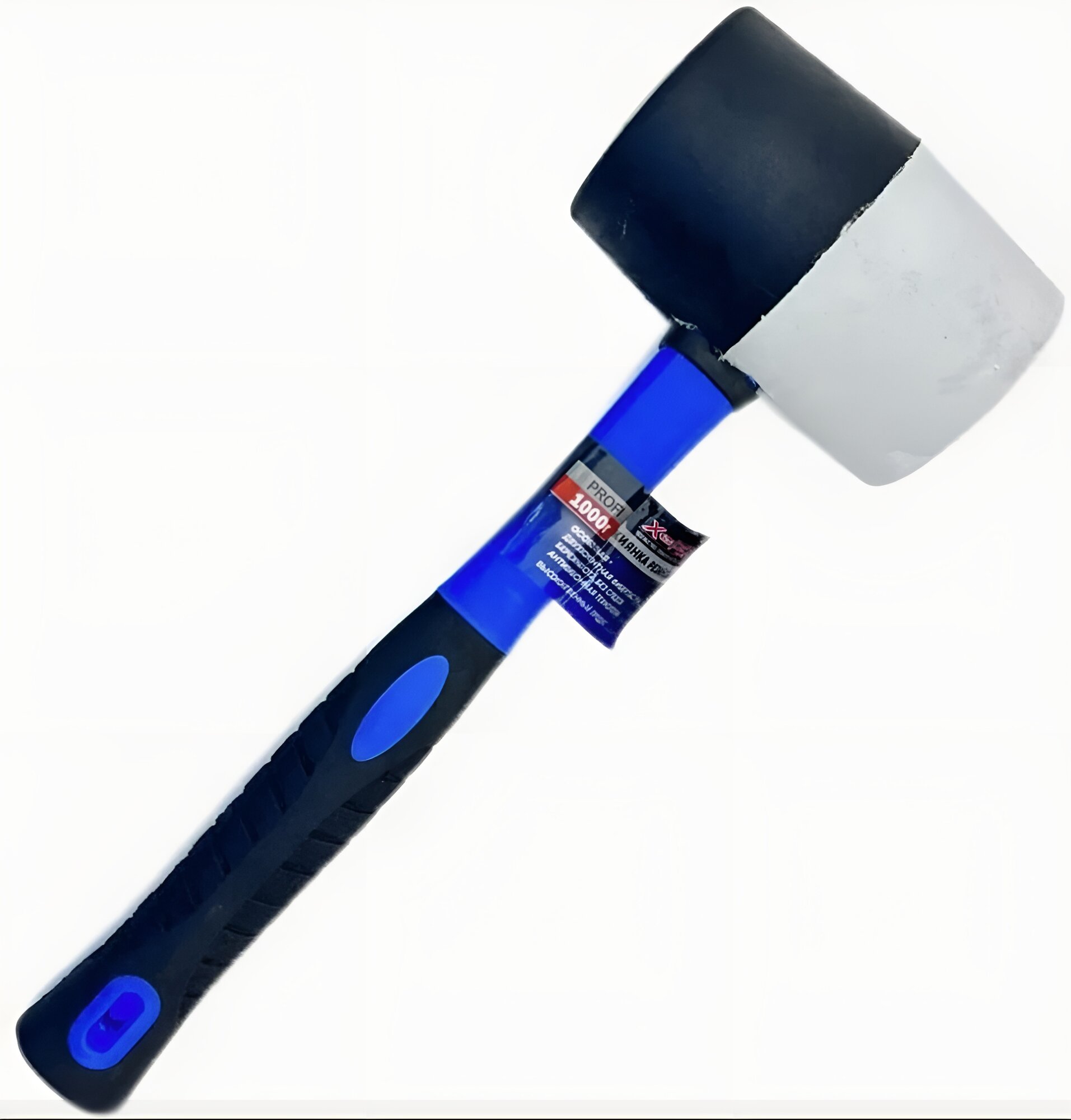 Киянка резиновая 1000гр. X-PERT, универсальная, черно- белая