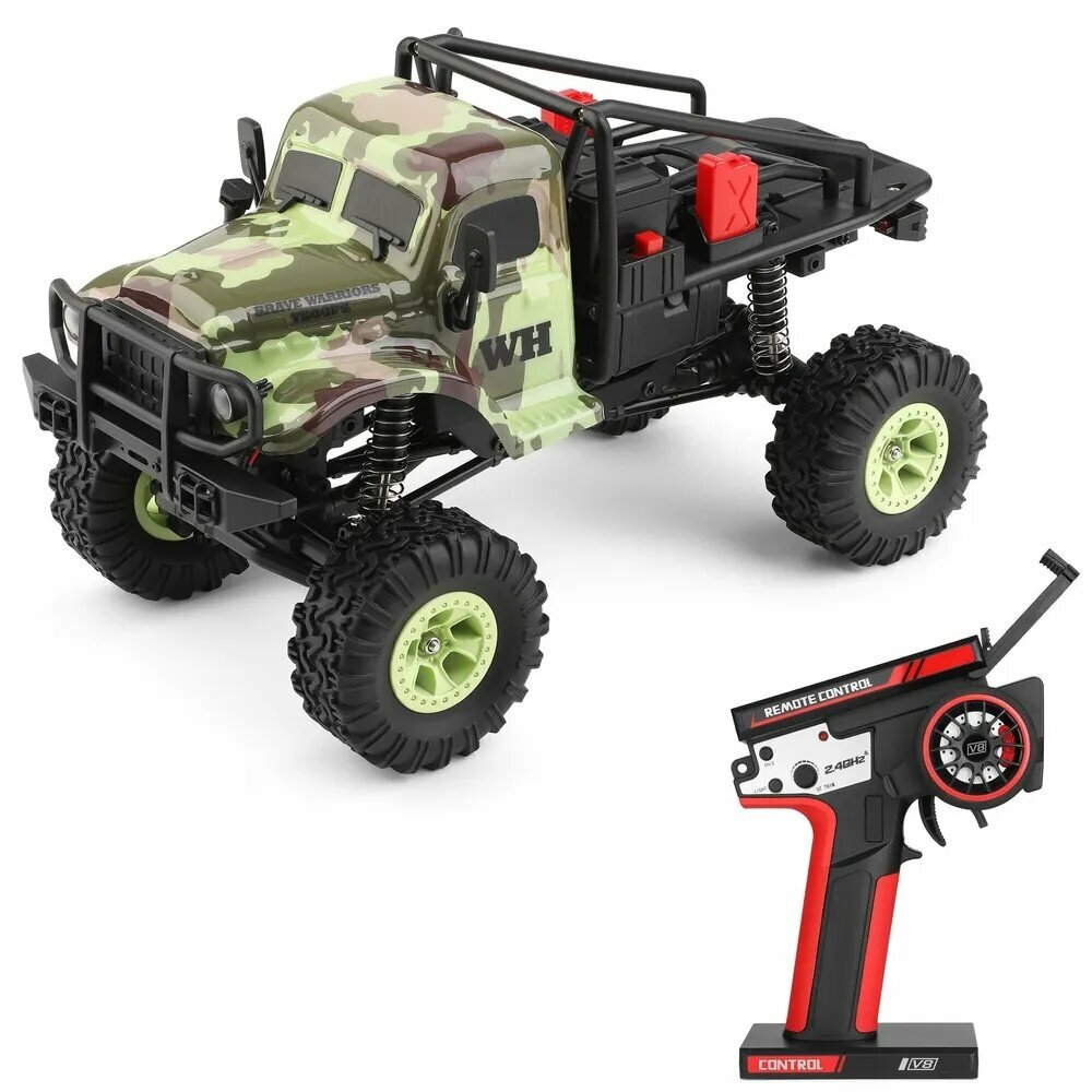 WLtoys 184021 Радиоуправляемый грузовик 1/18 2.4GHz 4WD с двумя скоростями и светодиодным фонарем