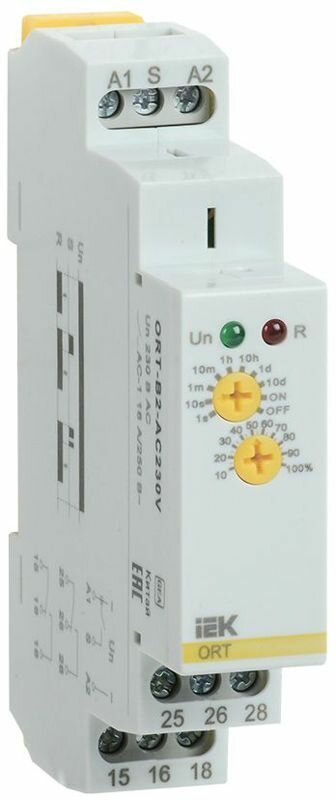 Реле задержки выключения ORT 2 контакта 230В AC IEK ORT-B2-AC230V
