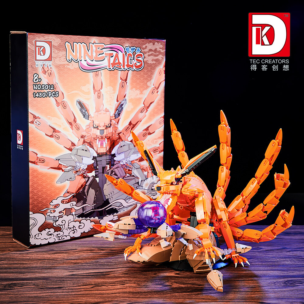 Deke 5007 Seven Blue Dragon Ball Строительные блоки Shenlong Nine Tails Собранный цельный Огненный король Тень Телефон Модель насекомого Орнамент Трансграничный