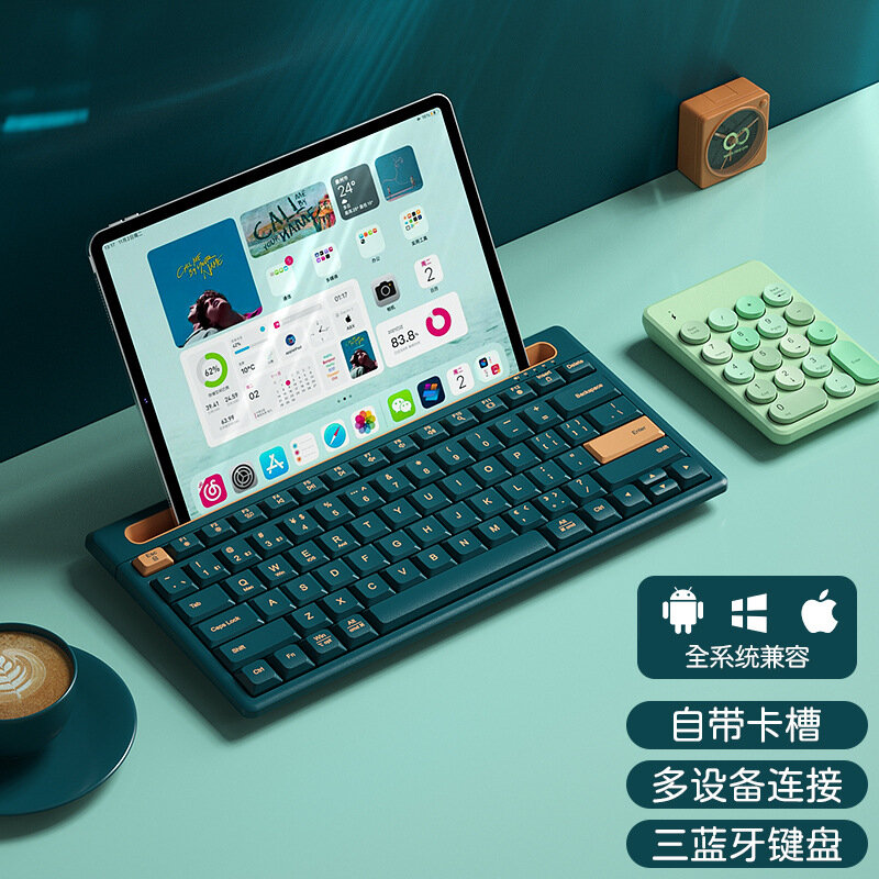 Беспроводная Bluetooth-клавиатура B.O.W K150B со слотом для карт, эстетичная, легкая и портативная, офисный заводской