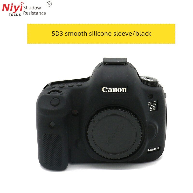 Силиконовый противоударный чехол для камеры Canon 5D3/5DR/5DS, черный цвет, премиальная защита, долговечный дизайн