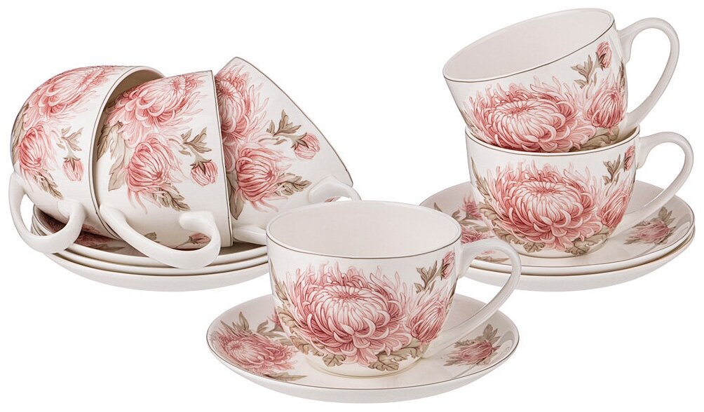 Чайный набор 415-2161 lefard астра на 6 персон 12 предметов 330 мл