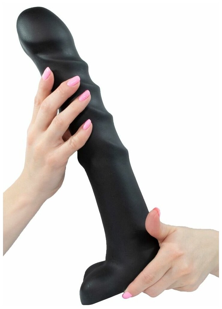 Чёрный фаллоимитатор-гигант PREDATOR - 37 см, черный