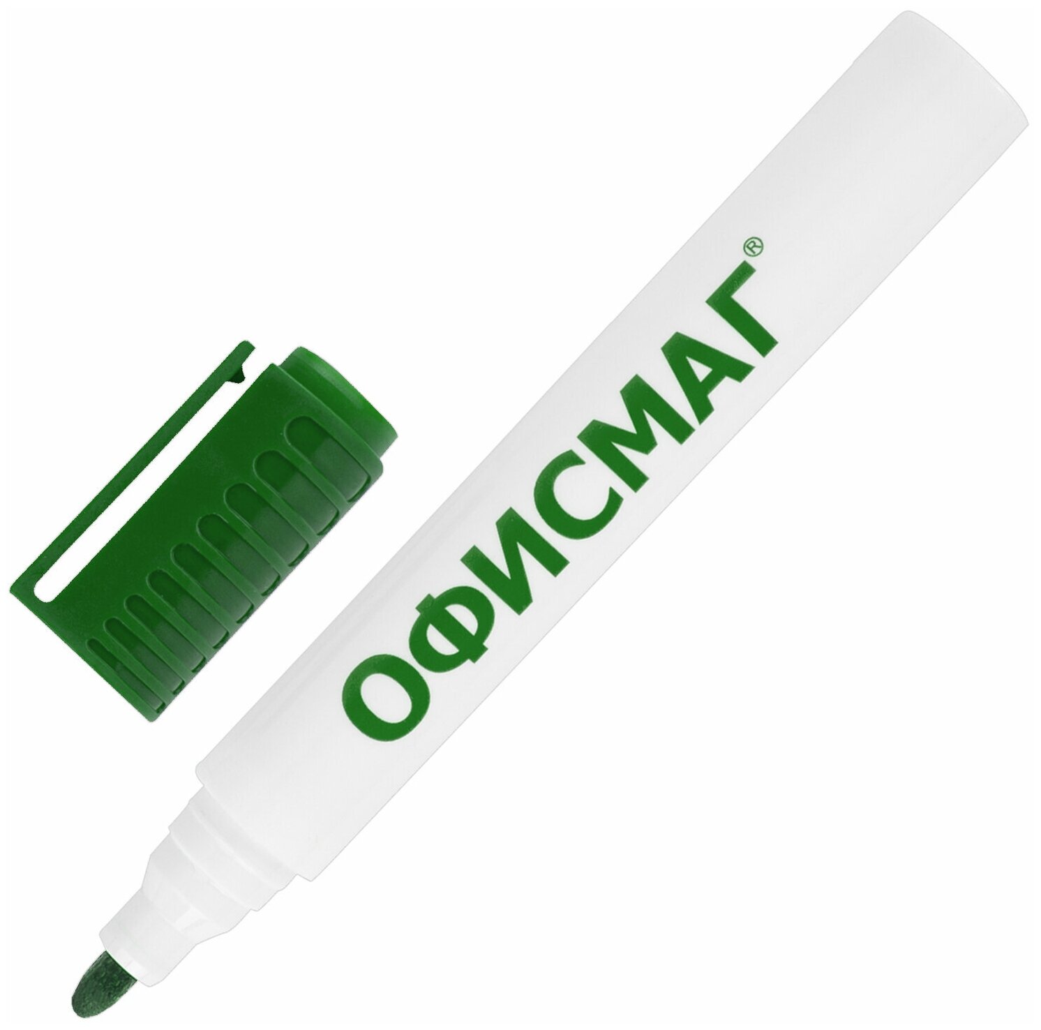 Маркер стираемый для белой доски зеленый, офисмаг, круглый наконечник, 3 мм, 152221 (цена только за 1 шт.)