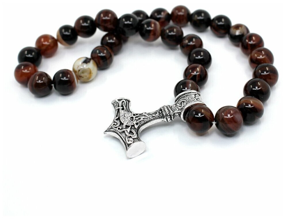 Браслет-нить, агат