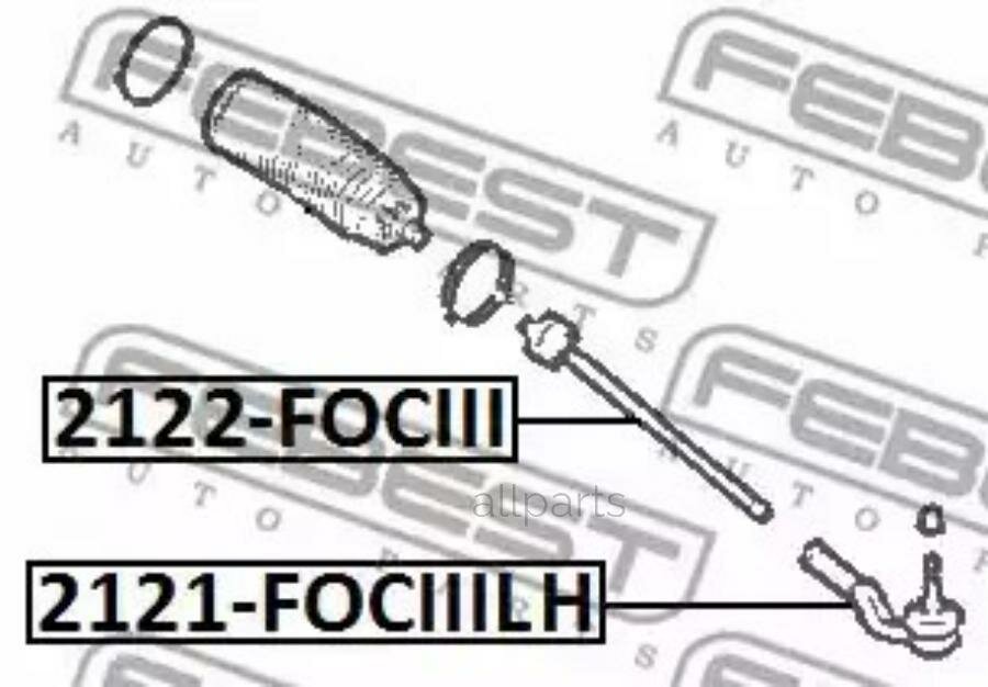 FEBEST 2122-FOCIII Тяга руL FORD FOCUS CB8 2011- FEBEST 2122-FOCIII