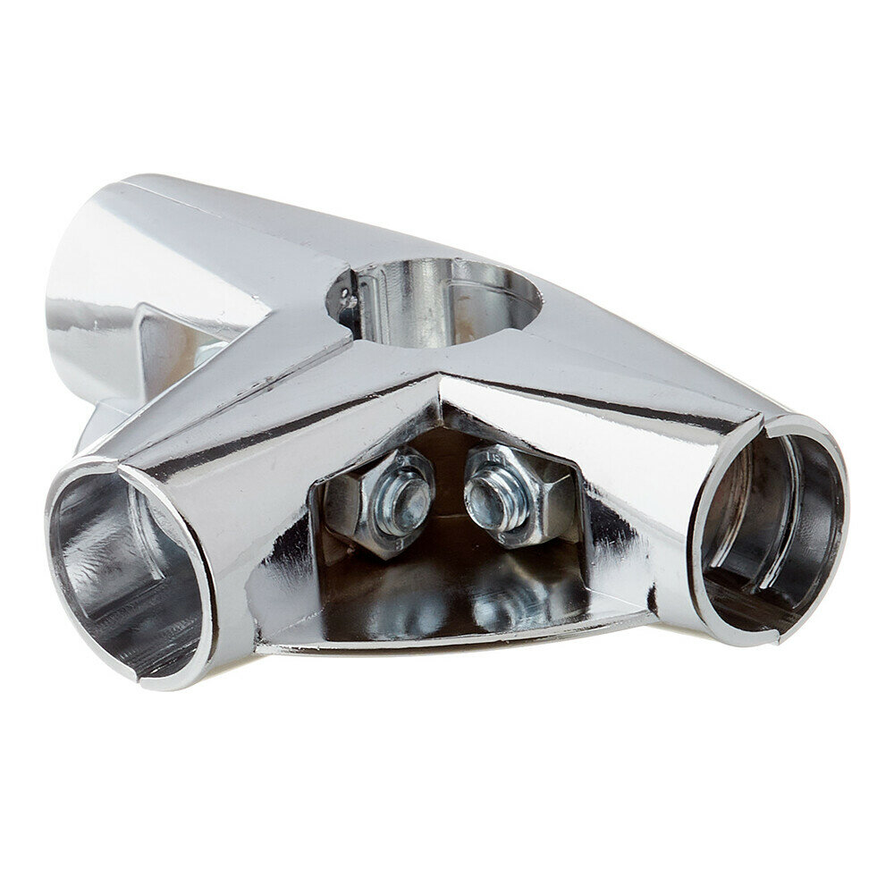 Соединитель Т-образный для пяти труб к системе Joker d25 мм с площадками хром 824877/127446