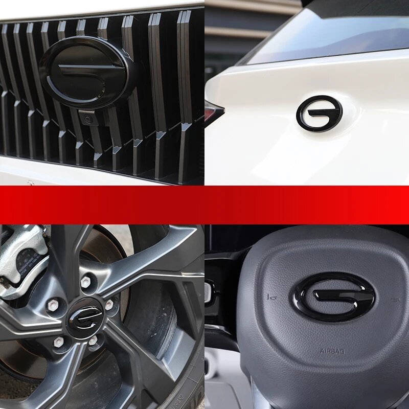Для GAC GS3 2024 GAC Emzoom 2025 Автомобильная передняя задняя решетка с логотипом на руль, наклейки на ступицу колеса, эмблема из АБС-пластика, автоаксессуары 1set-7pcs