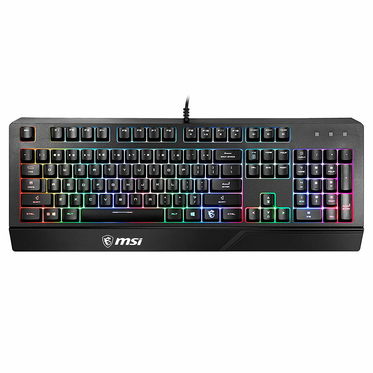 Клавиатура MSI Vigor GK20 RU черный USB Multimedia for gamer LED