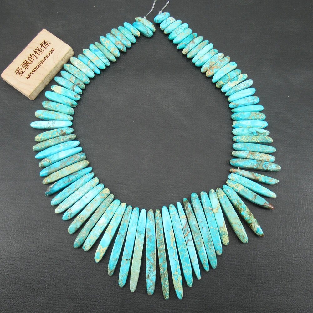 Бусины из императорского яшмы APDGG Blue Sea Sediment