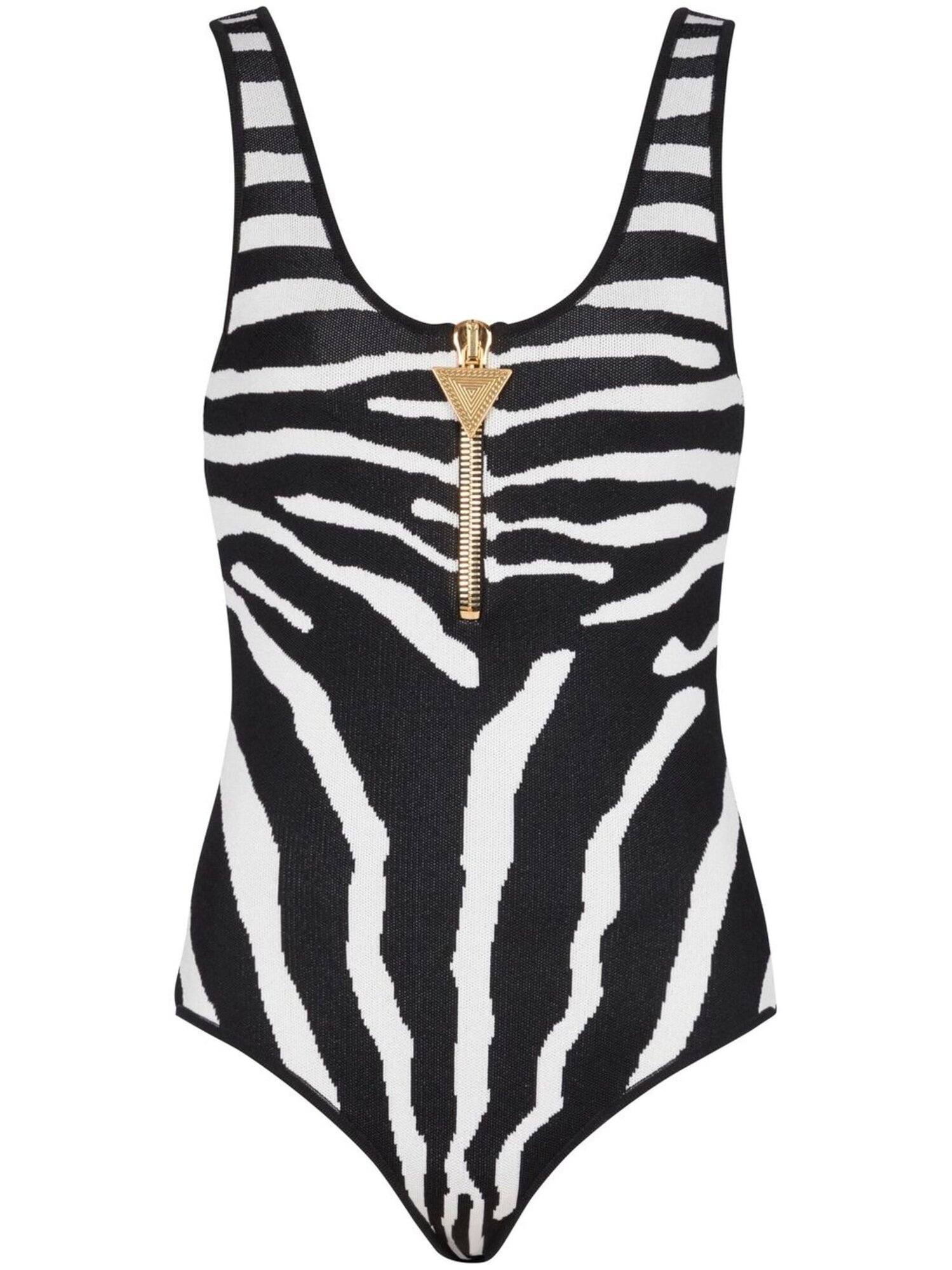 Боди бельевое Zebra-print zip-up bodysuit