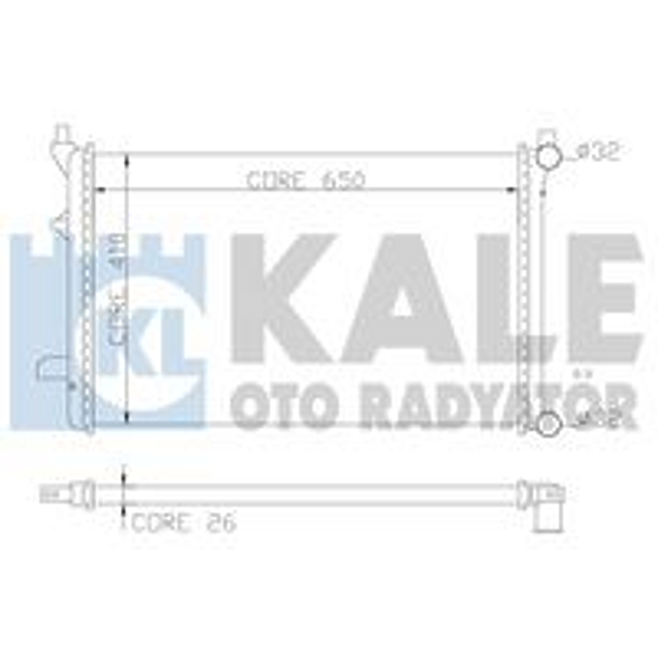 KALE 353300 (353300_KL1) радиатор охлаждения для а / м Skoda (Шкода) Octavia (Октавия) a5 (04-) / VW Golf (Гольф)