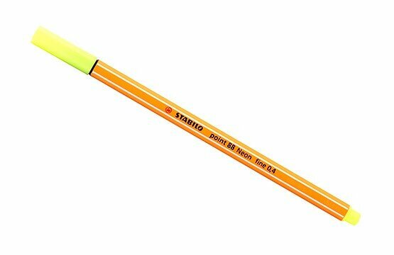 Линер STABILO Point 88 d:0,4мм цв.№024 неон желтый