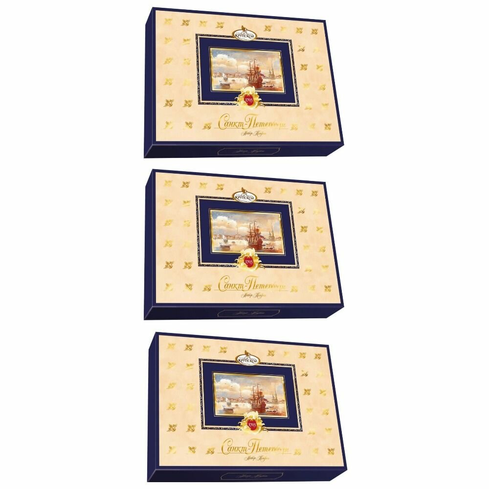 Фабрика имени Крупской Набор конфет Великий Санкт-Петербург, 183 г, 3 уп