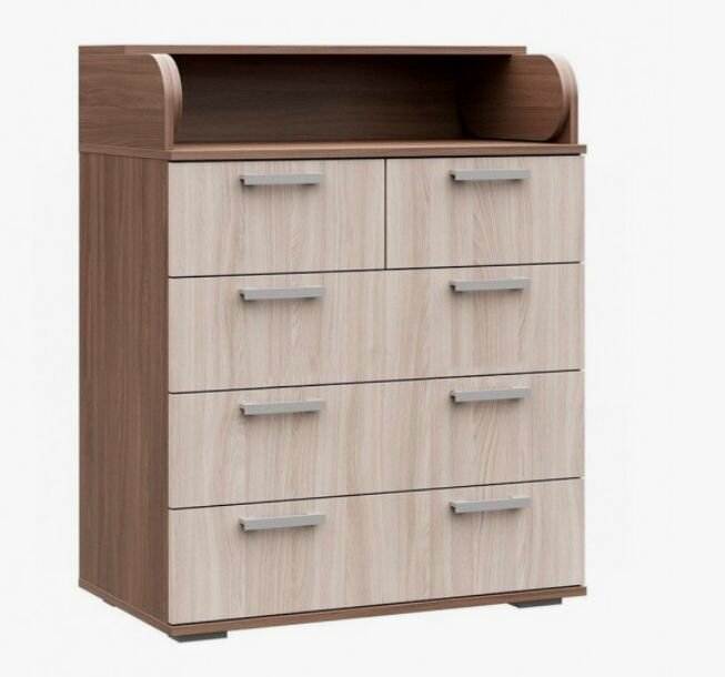 Комод К-1, ЛДСП, К-1 шимо темный (коричневый), 80х102х46 см.