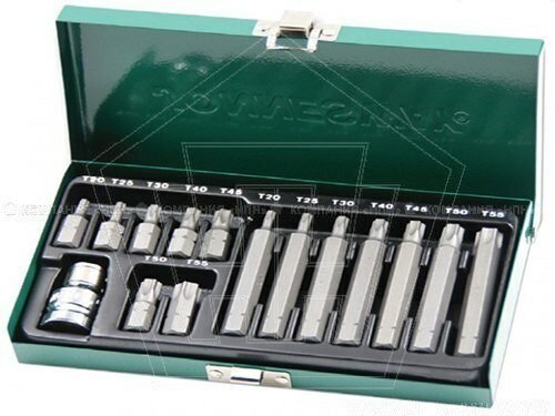 Набор бит torx (звездочки) т20-т55, 15 предм. jonnesway (s29h4215s)